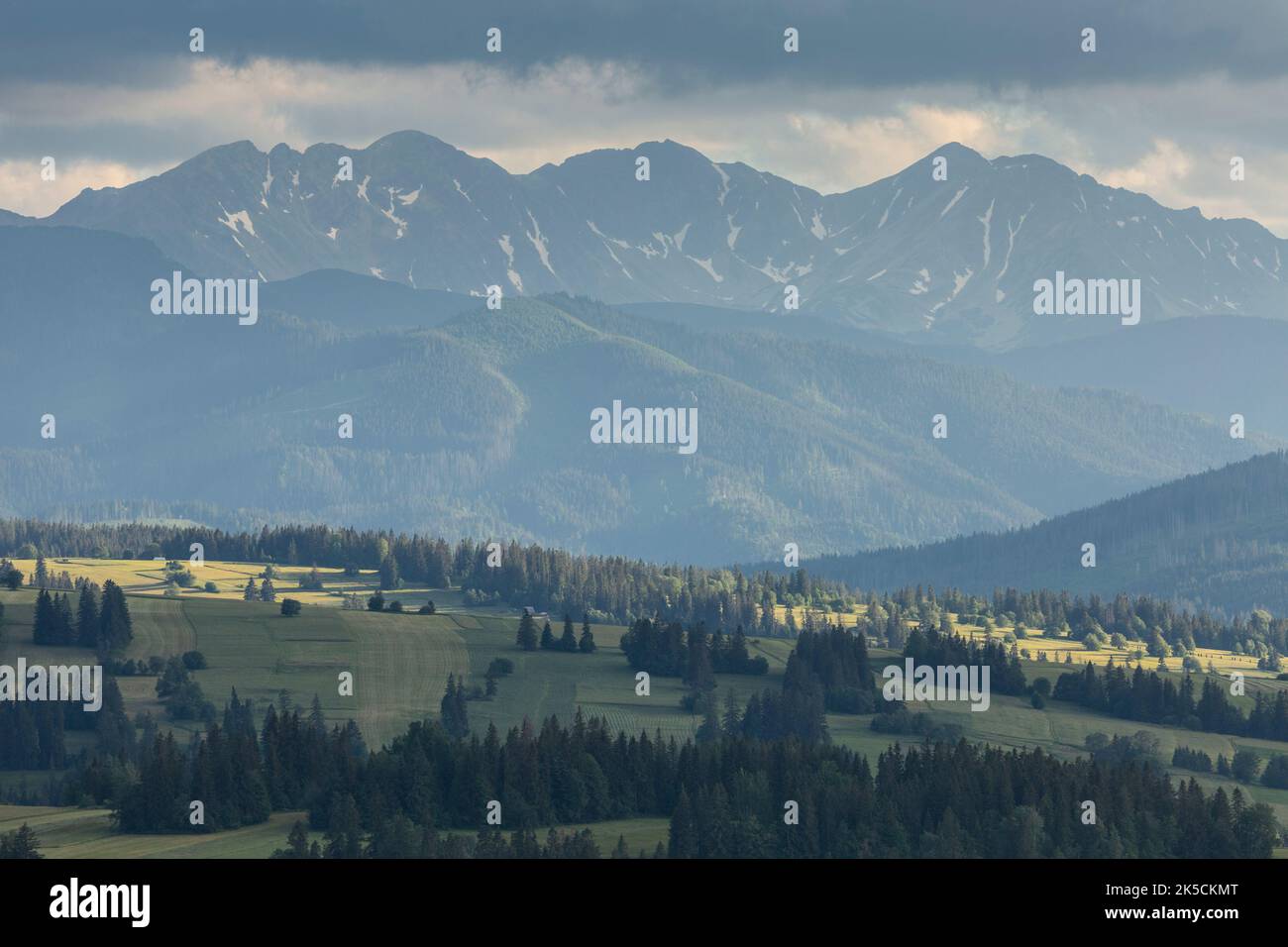 Europe, Poland, Lesser Poland, Tatra Mountains, Podhale, view from ...