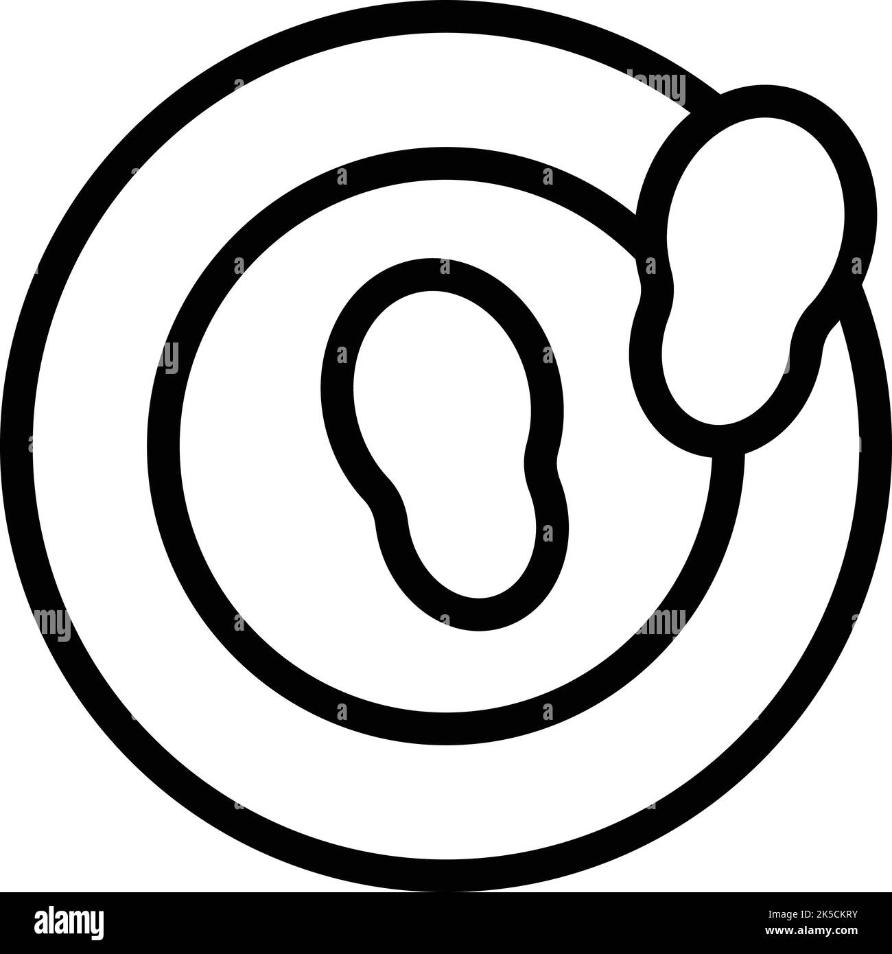 Lazy circle icon outline vector. Comfort zone. Work escape Stock Vector ...