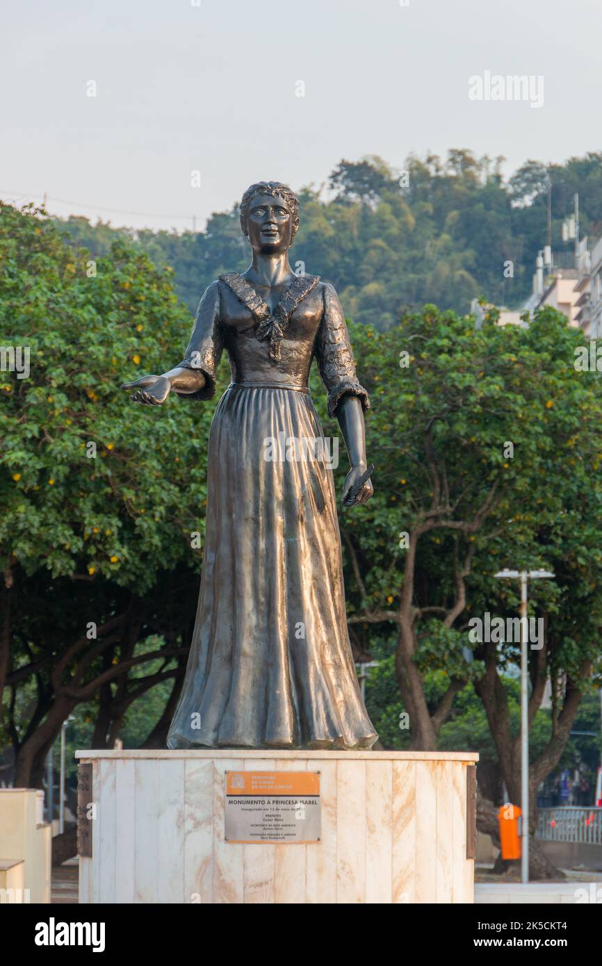 Statue of Princess Isabel in Copacabana in Rio de Janeiro, Brazil ...