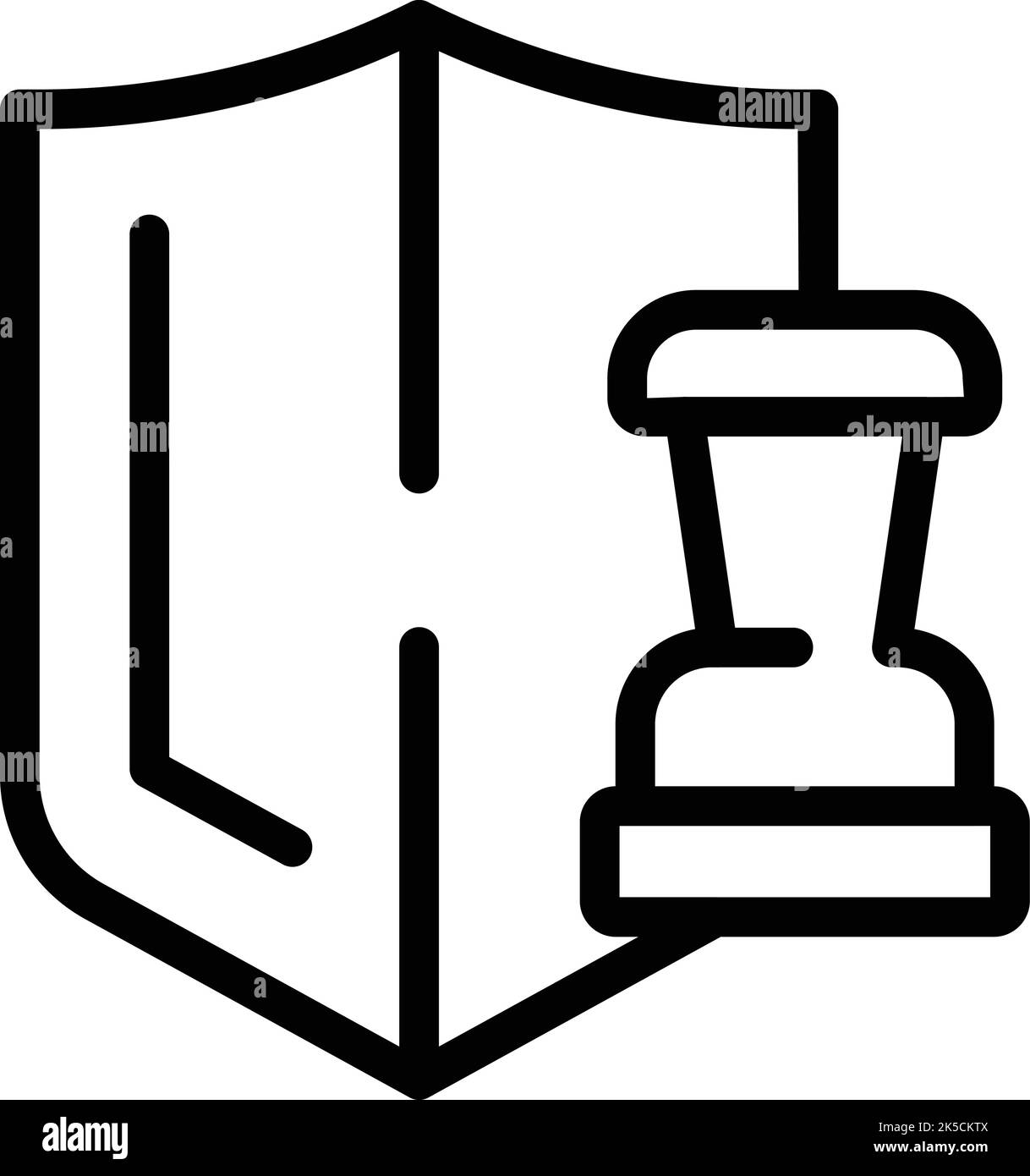 Protect chess icon outline vector. Game board. Pawn competition Stock ...