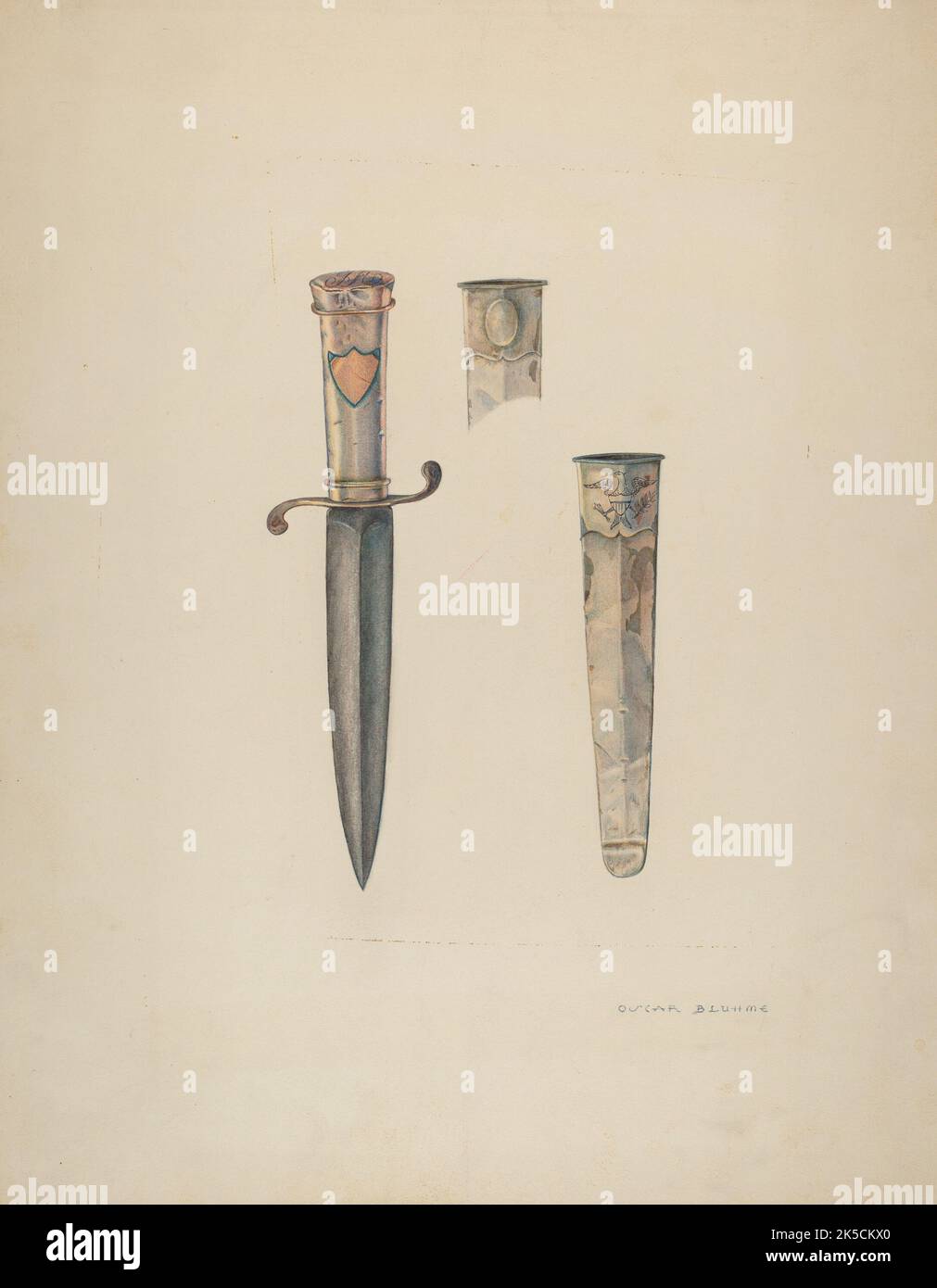 Silver Dagger and Sheath, c. 1940 Stock Photo - Alamy