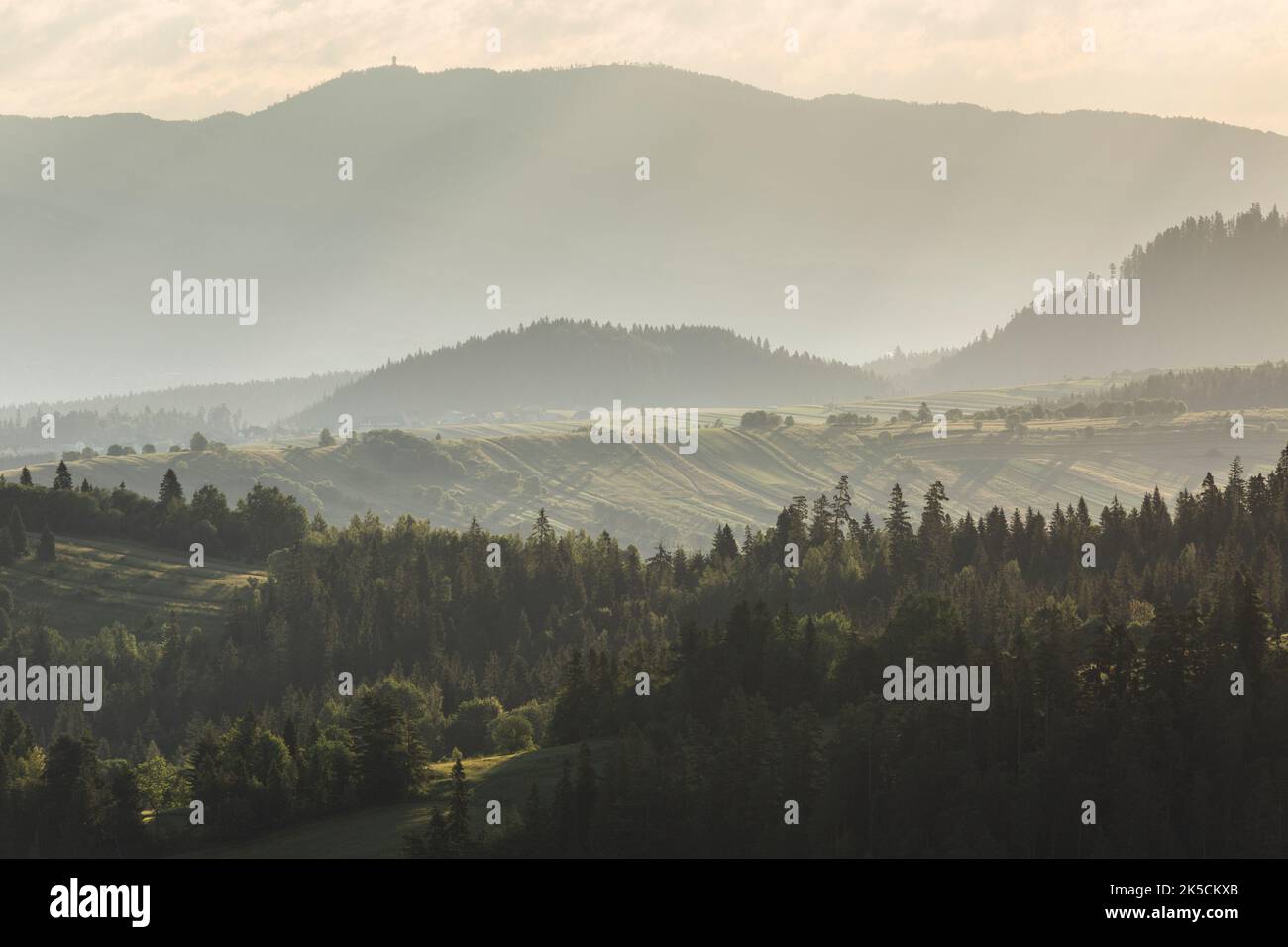 Europe, Poland, Lesser Poland, Tatra Mountains, Podhale, view from ...
