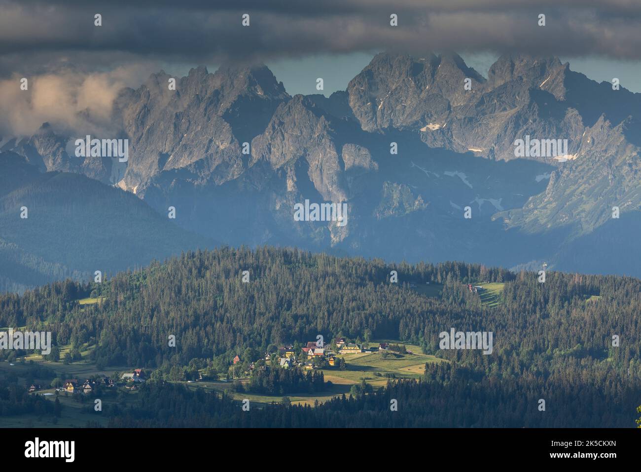 Europe, Poland, Lesser Poland, Tatra Mountains, Podhale, view from ...