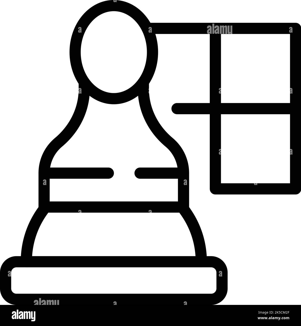 Chess online piece icon outline vector. Board game. Bet story Stock ...