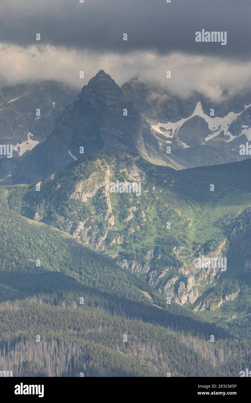 Europe, Poland, Lesser Poland, Tatra Mountains, Koscielec and Orla Perc ...