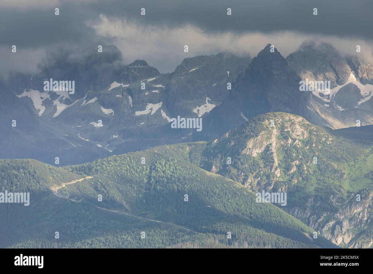 Europe, Poland, Lesser Poland, Tatra Mountains, Koscielec and Orla Perc ...