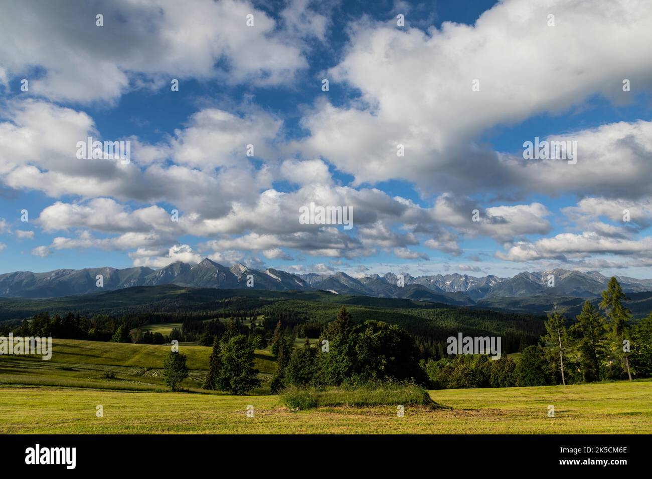 Europe, Poland, Lesser Poland, Tatra Mountains, Podhale, view from ...
