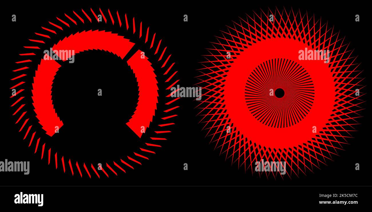 Abstract Geometric Red Hud And Circle Shape Stock Vector Image & Art ...