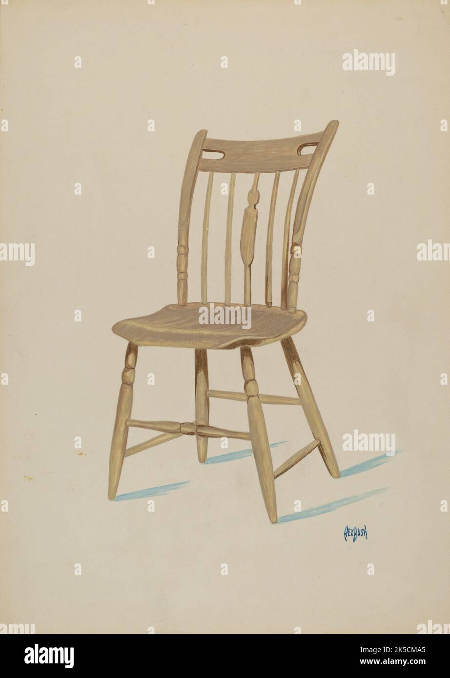 Early American Chair, c. 1936 Stock Photo - Alamy