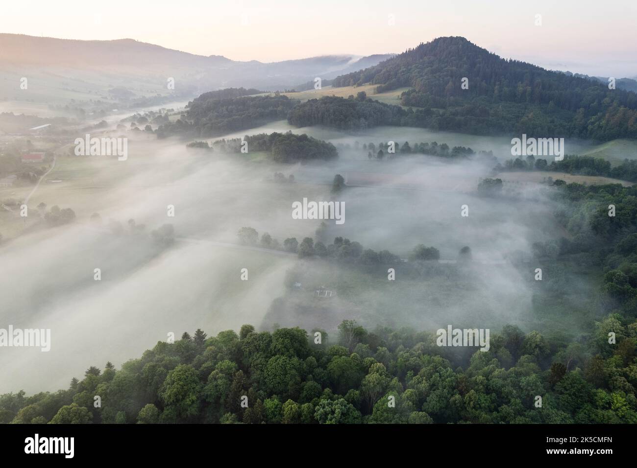 Europe, Poland, Lower Silesia, Gory Kaczawskie, Kaczawskie Mountains ...