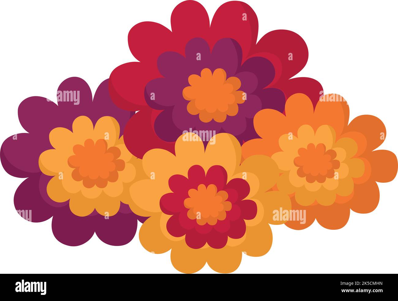 colored flowers design Stock Vector Image & Art - Alamy