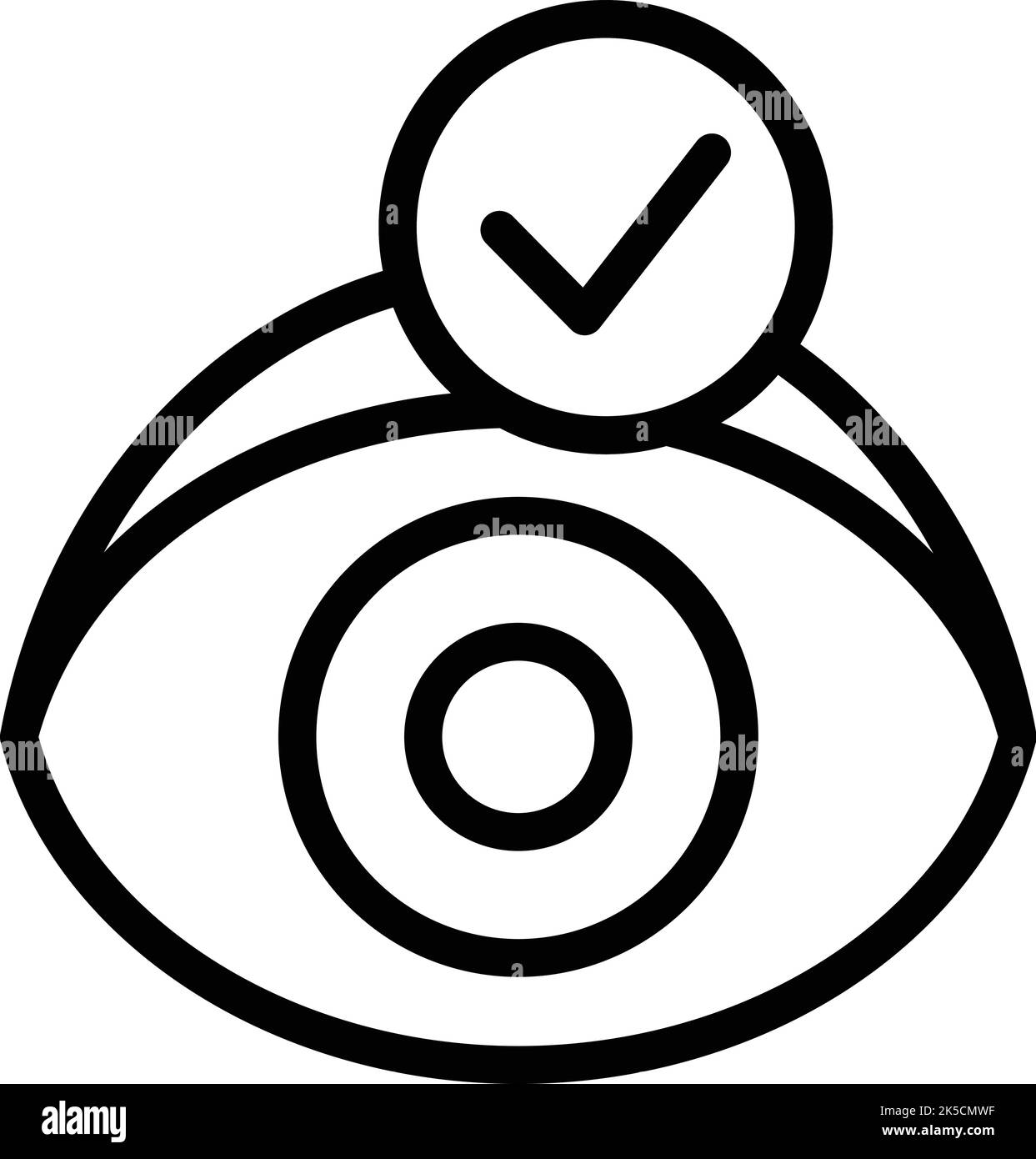 Good eye icon outline vector. Laser correction. Lens test Stock Vector ...