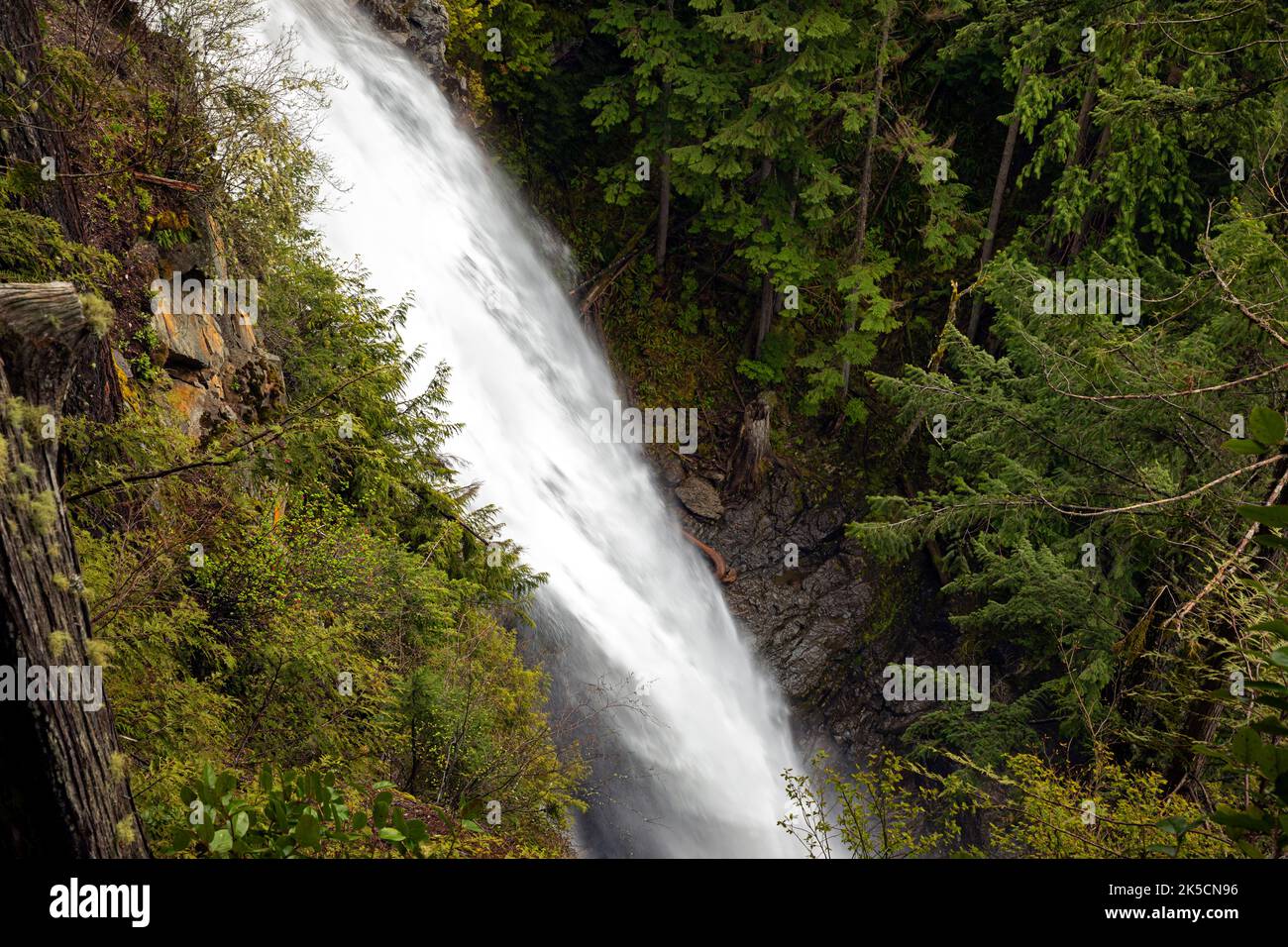 WA22158-00...WASHINGTON - The Wallace River cascading over the Middle ...