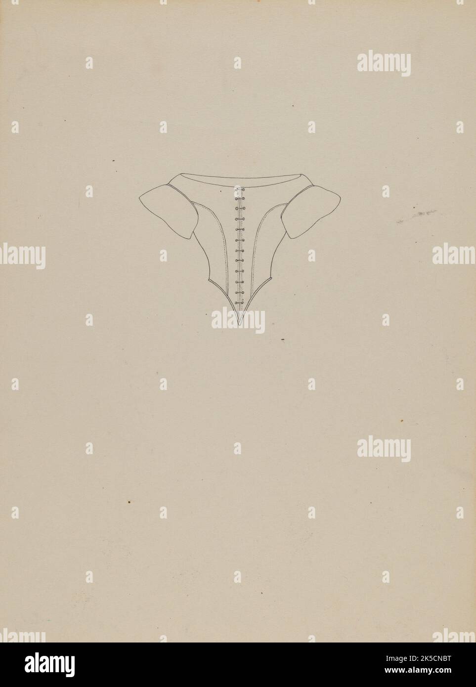 Evening Bodice, Line Drawing, c. 1937 Stock Photo - Alamy
