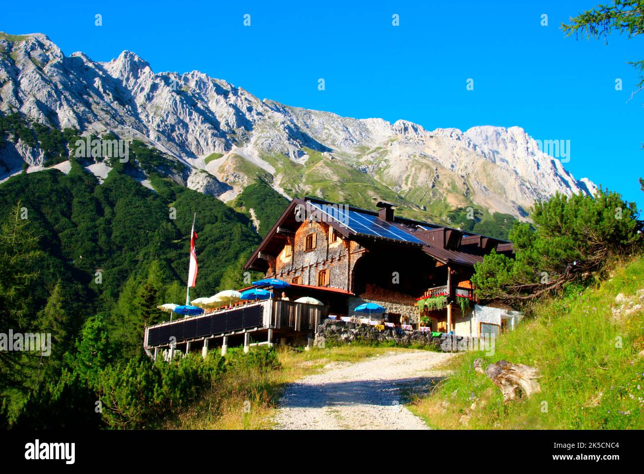 Hallerangerhaus in the Karwendel Mountains, Halleranger, Absam, Tyrol ...