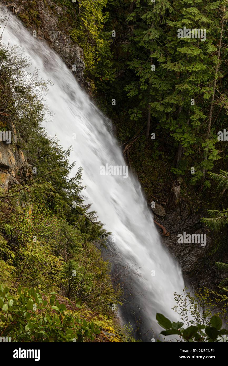 WA22160-00...WASHINGTON - The Wallace River plunging down Middle ...