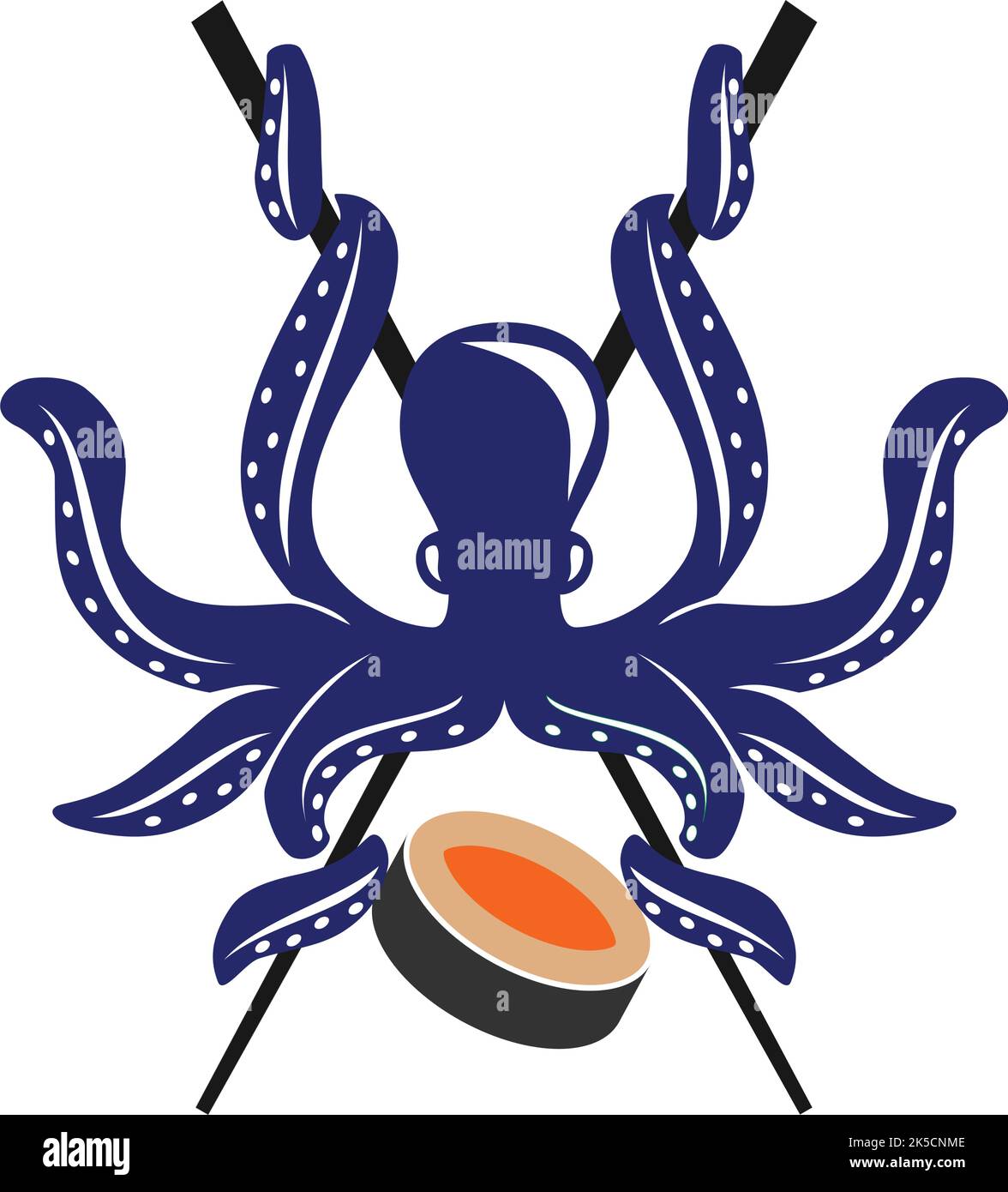 octopus sushi restaurant logo Icon Illustration Brand Identity Stock ...