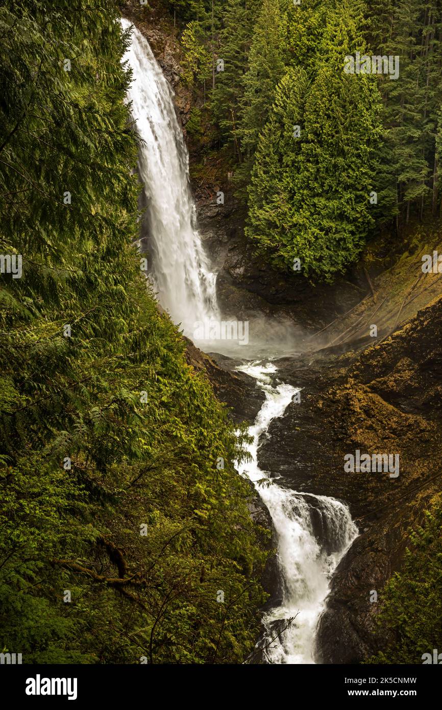 WA22164-00...WASHINGTON - Middle Wallace falls at Wallace Falls State ...