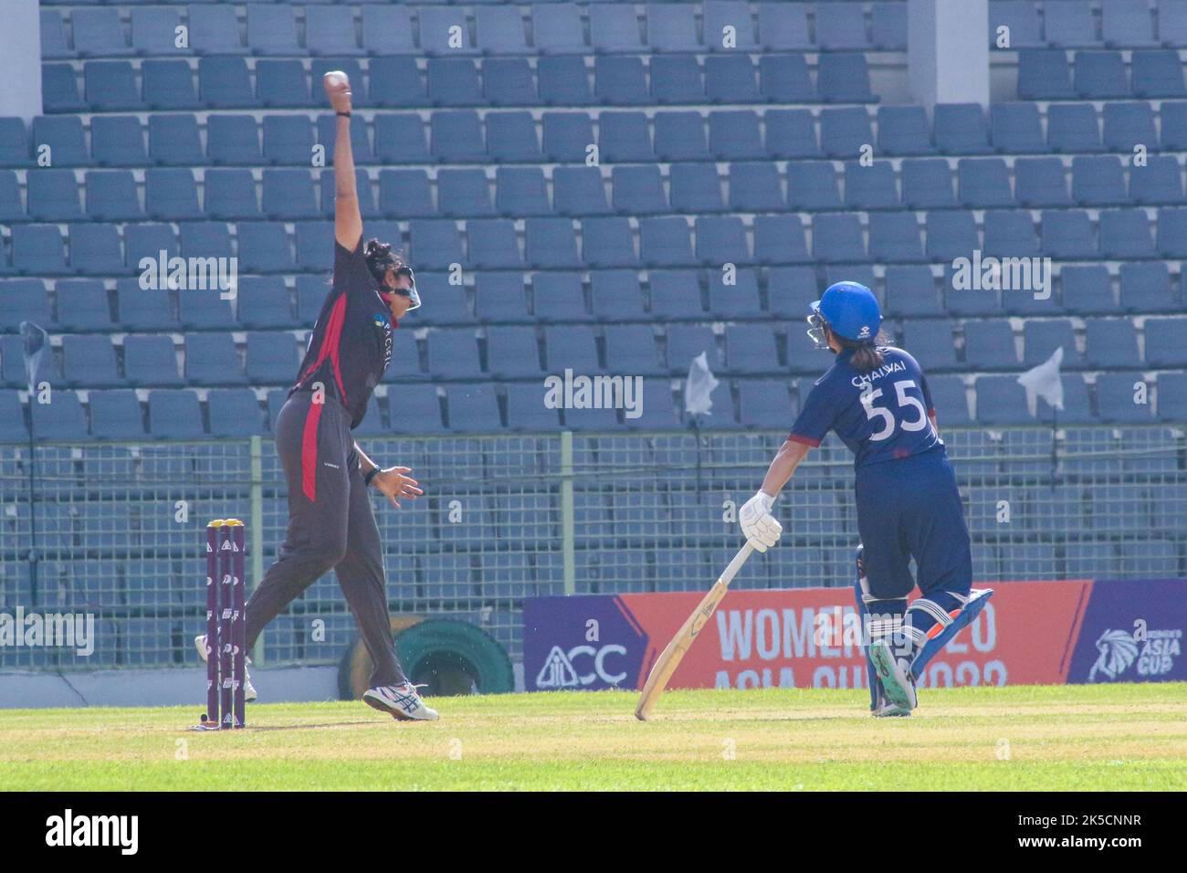 Sylhet, Bangladesh. 7th Oct, 2022. Esha Rohit Oza of UAE Team and ...