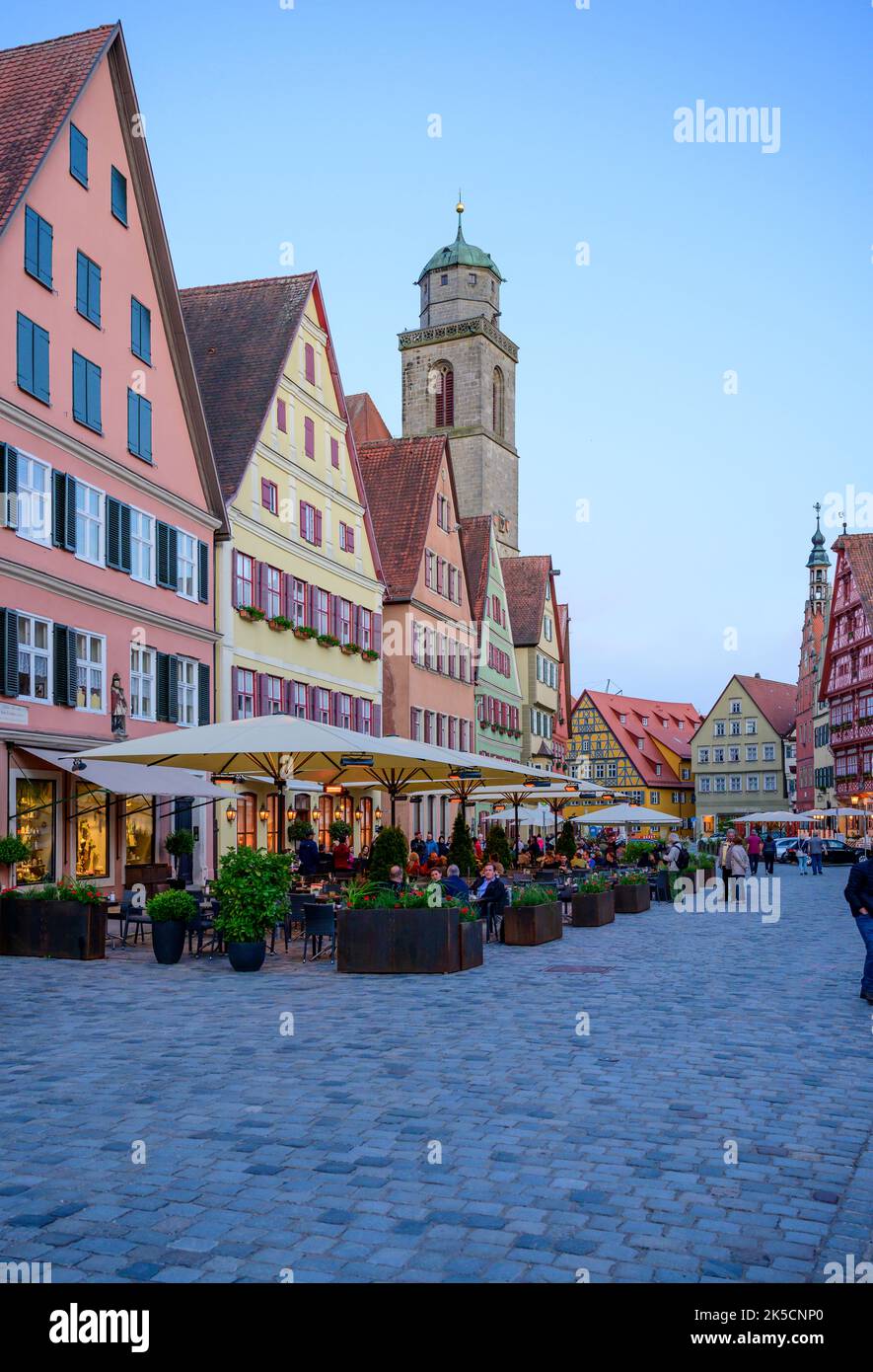 Germany, Bavaria, Dinkelsbühl, Old Town, Dr. Martin Luther Steet Stock ...