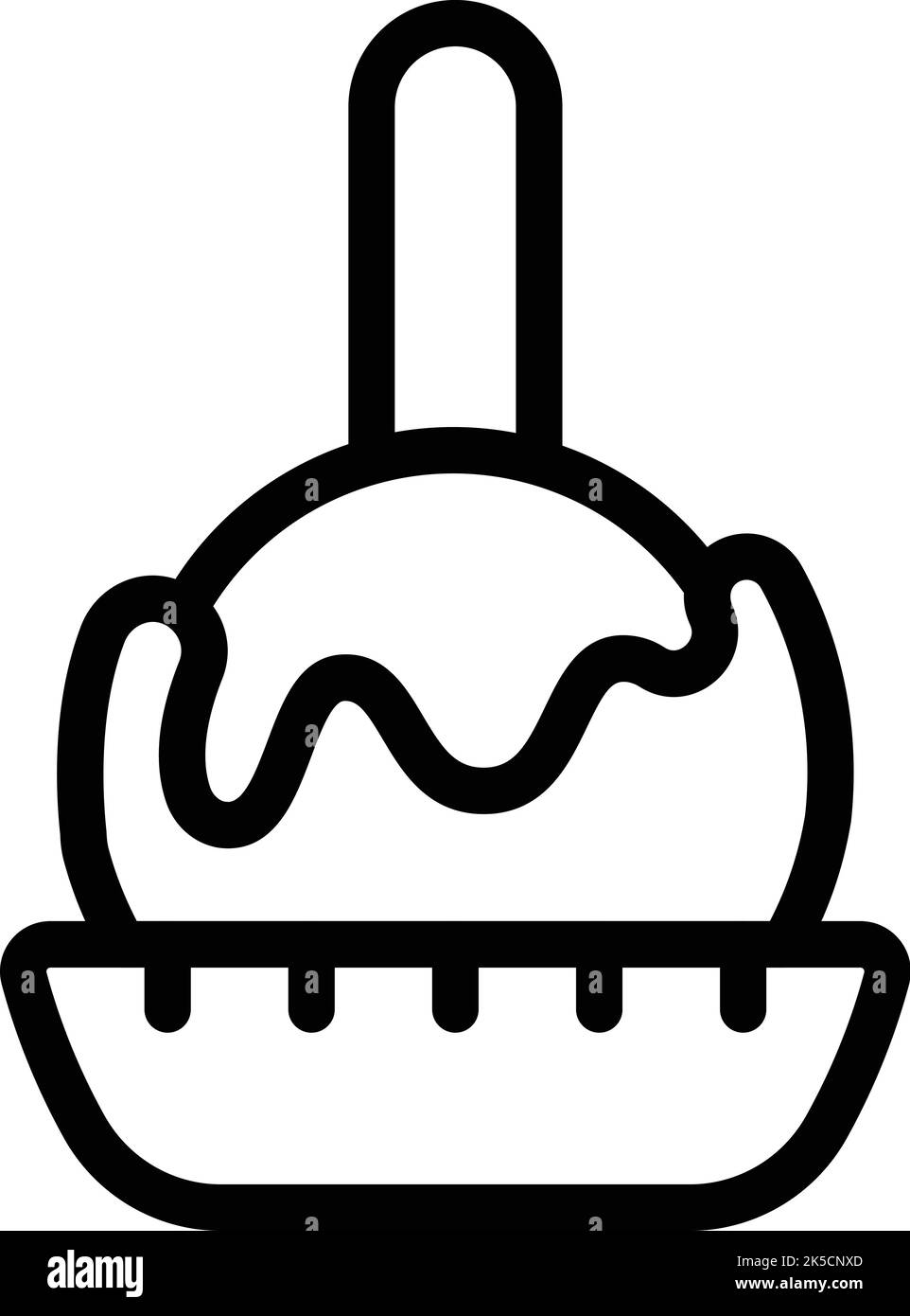 Cup cake pop icon outline vector. Candy sugar. Art stick Stock Vector ...