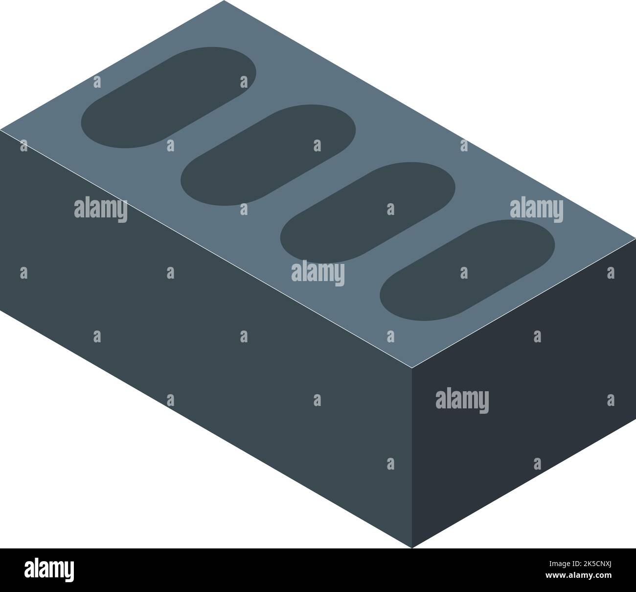 Black brick icon isometric vector. Block material. Concrete building ...