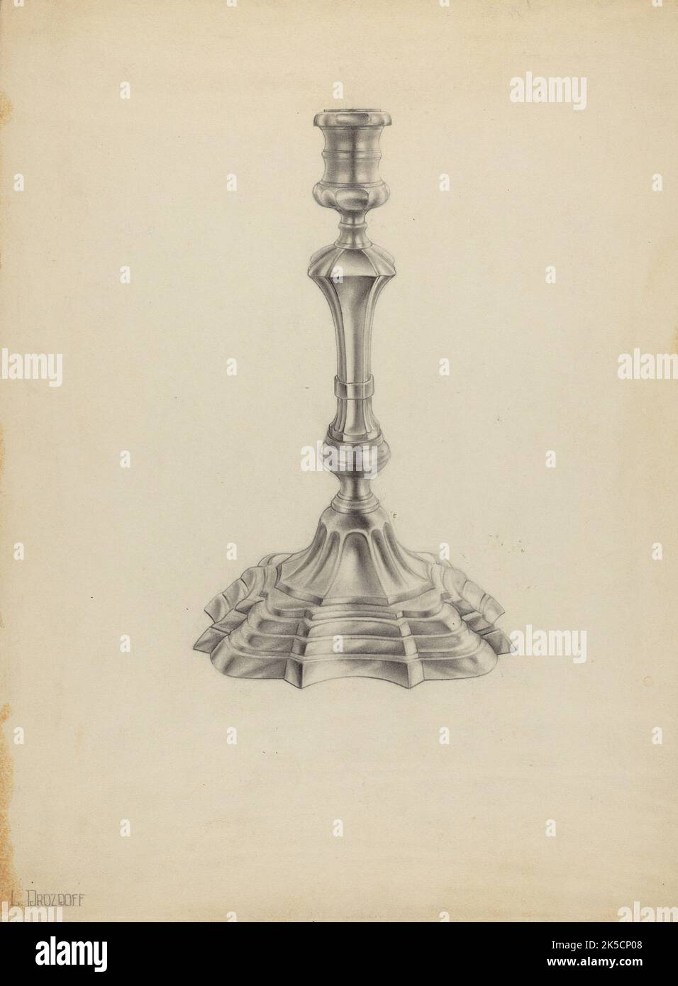 Silver Candlestick, 1935/1942 Stock Photo - Alamy