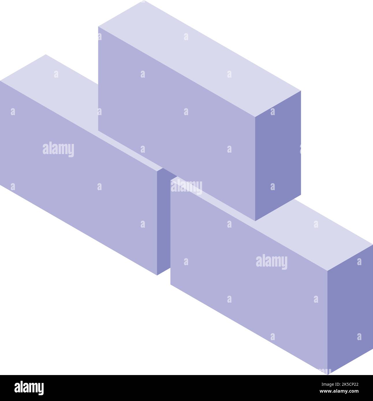 Cement brick icon isometric vector. Pile building. Stone house Stock ...