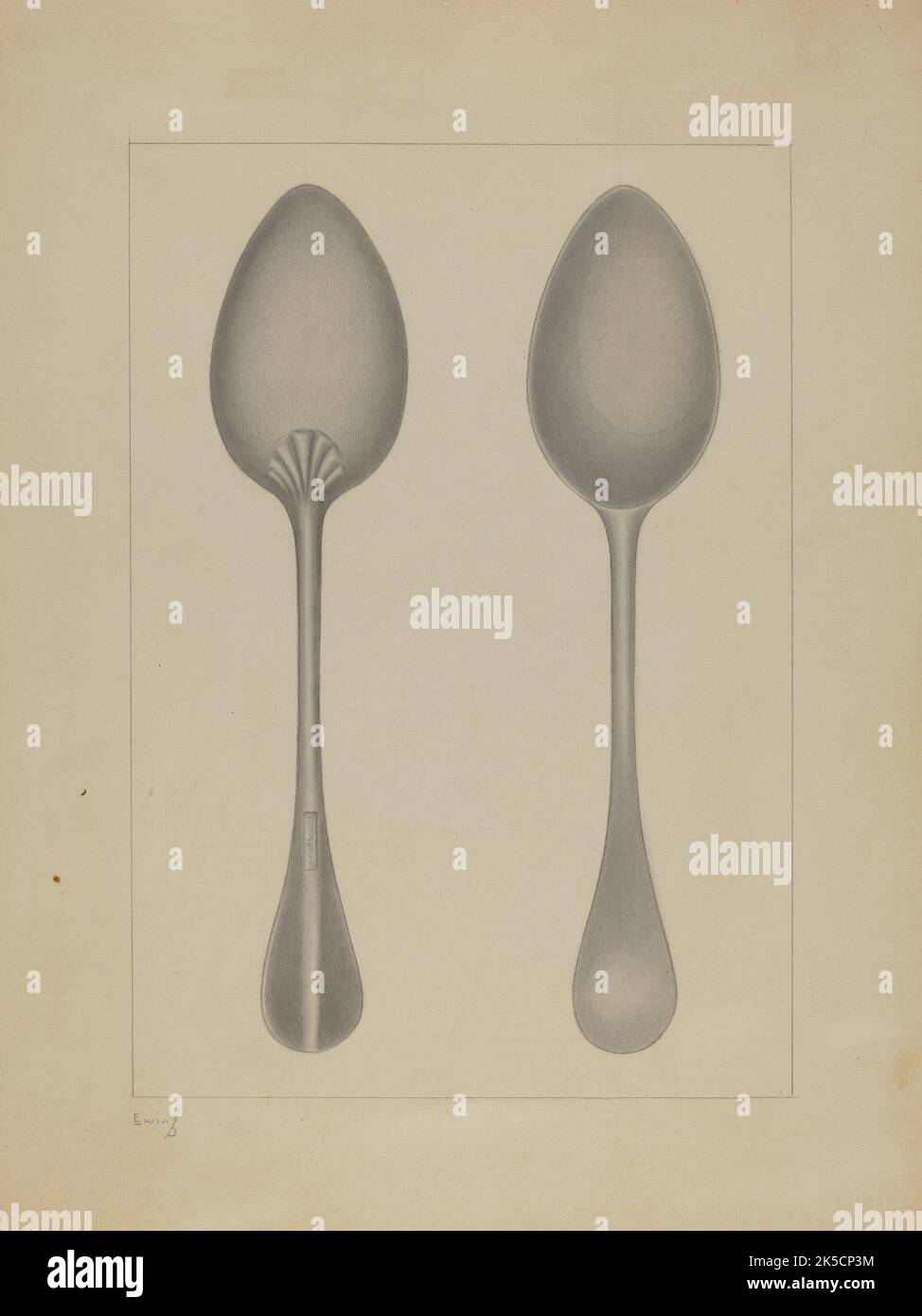Pewter Spoon, c. 1937 Stock Photo - Alamy