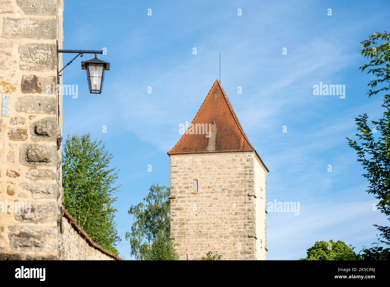 Germany, Bavaria, Dinkelsbühl, Hagelsturm, watchtower at the Oberer ...
