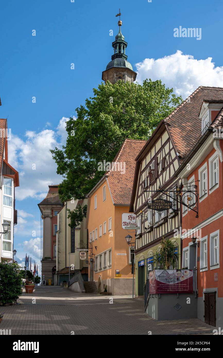Germany, Bavaria, Bad Windsheim, houses in the old town Stock Photo - Alamy