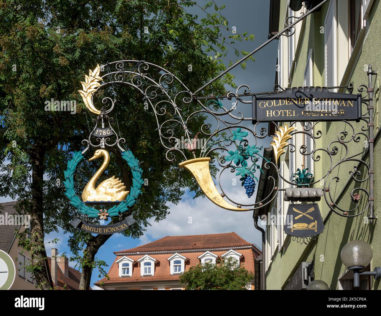 Germany, Bavaria, Bad Windsheim, nose sign in the old town Stock Photo ...