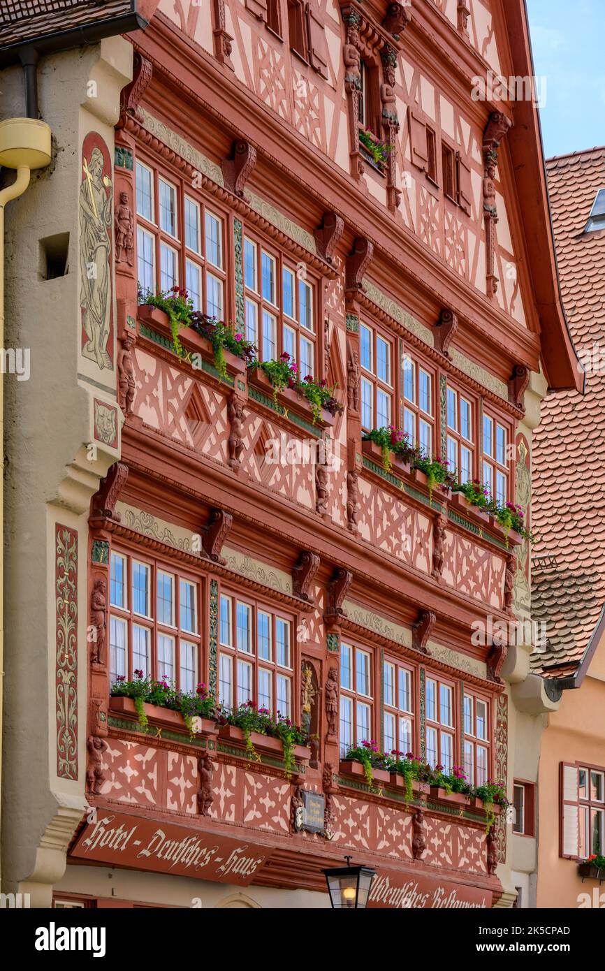 Germany, Bavaria, Dinkelsbühl, the Hotel Deutsches Haus, a patrician ...