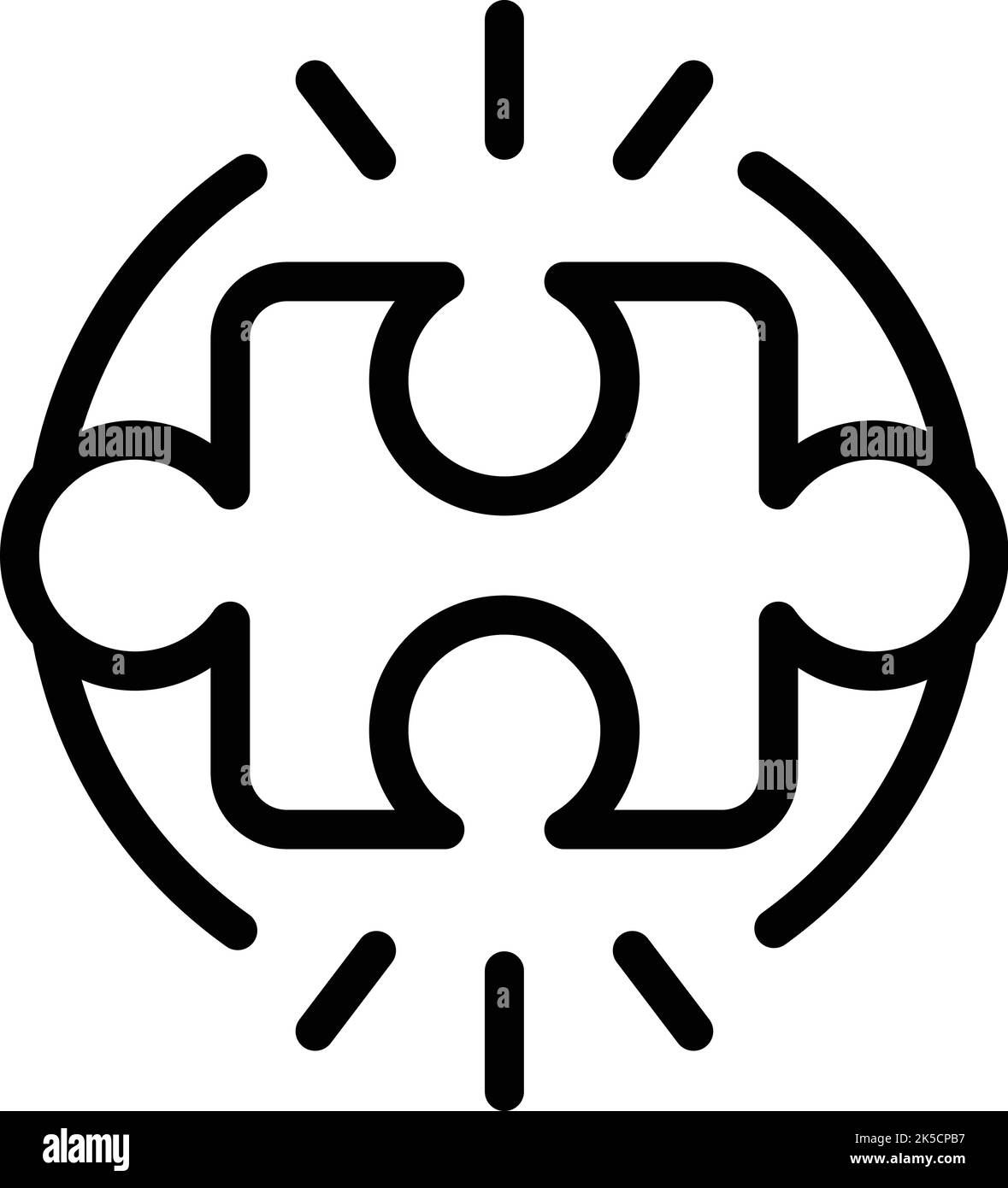 Puzzle comfort zone icon outline vector. Change business. Work escape ...