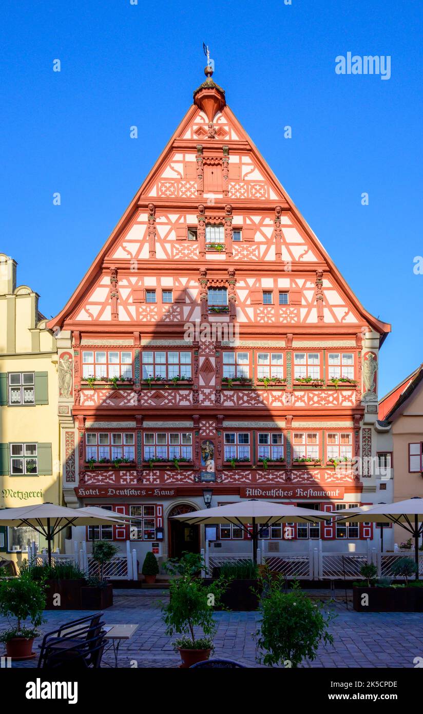 Germany, Bavaria, Dinkelsbühl, the Hotel Deutsches Haus, a patrician ...