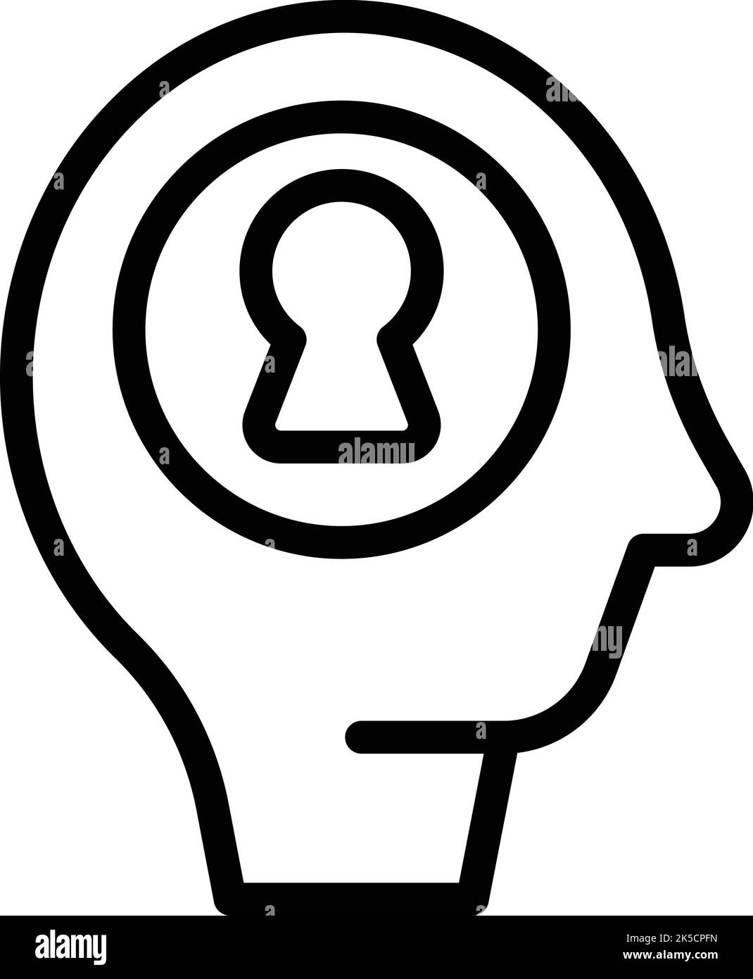 Courage key icon outline vector. Comfort zone. Work cage Stock Vector ...