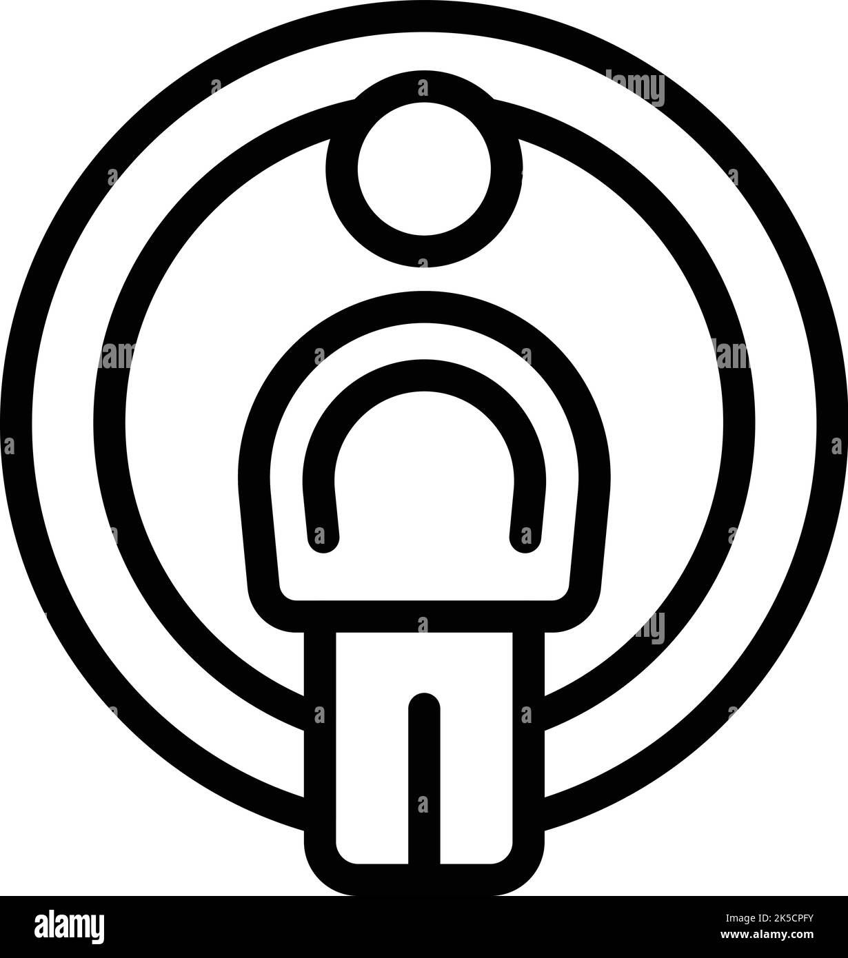 Circle comfort zone icon outline vector. Change escape. Start work ...