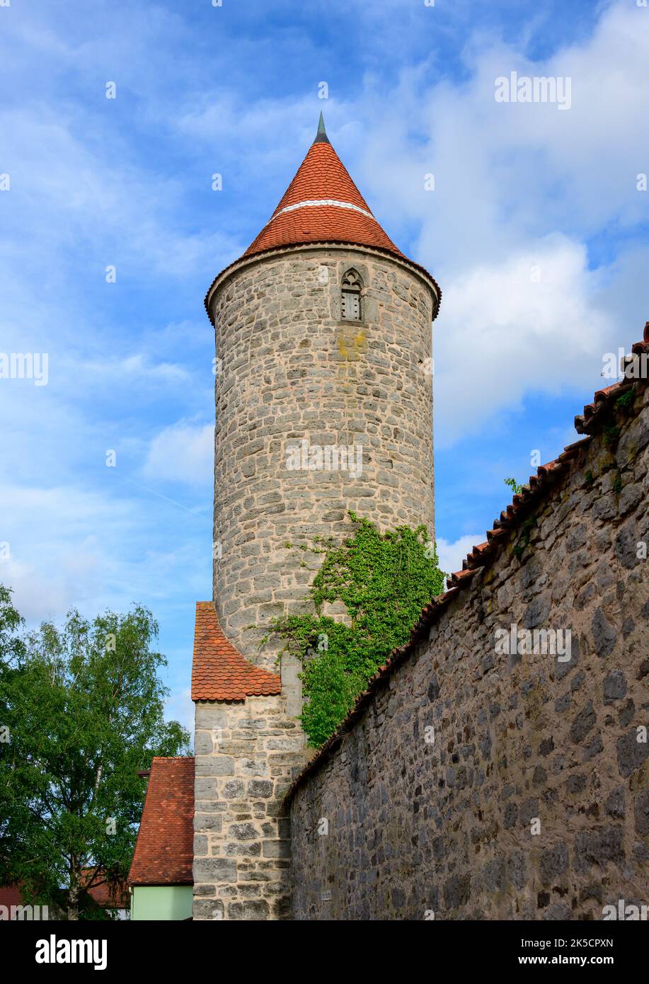 Germany, Bavaria, Dinkelsbühl, the jug tower, watchtower Stock Photo ...