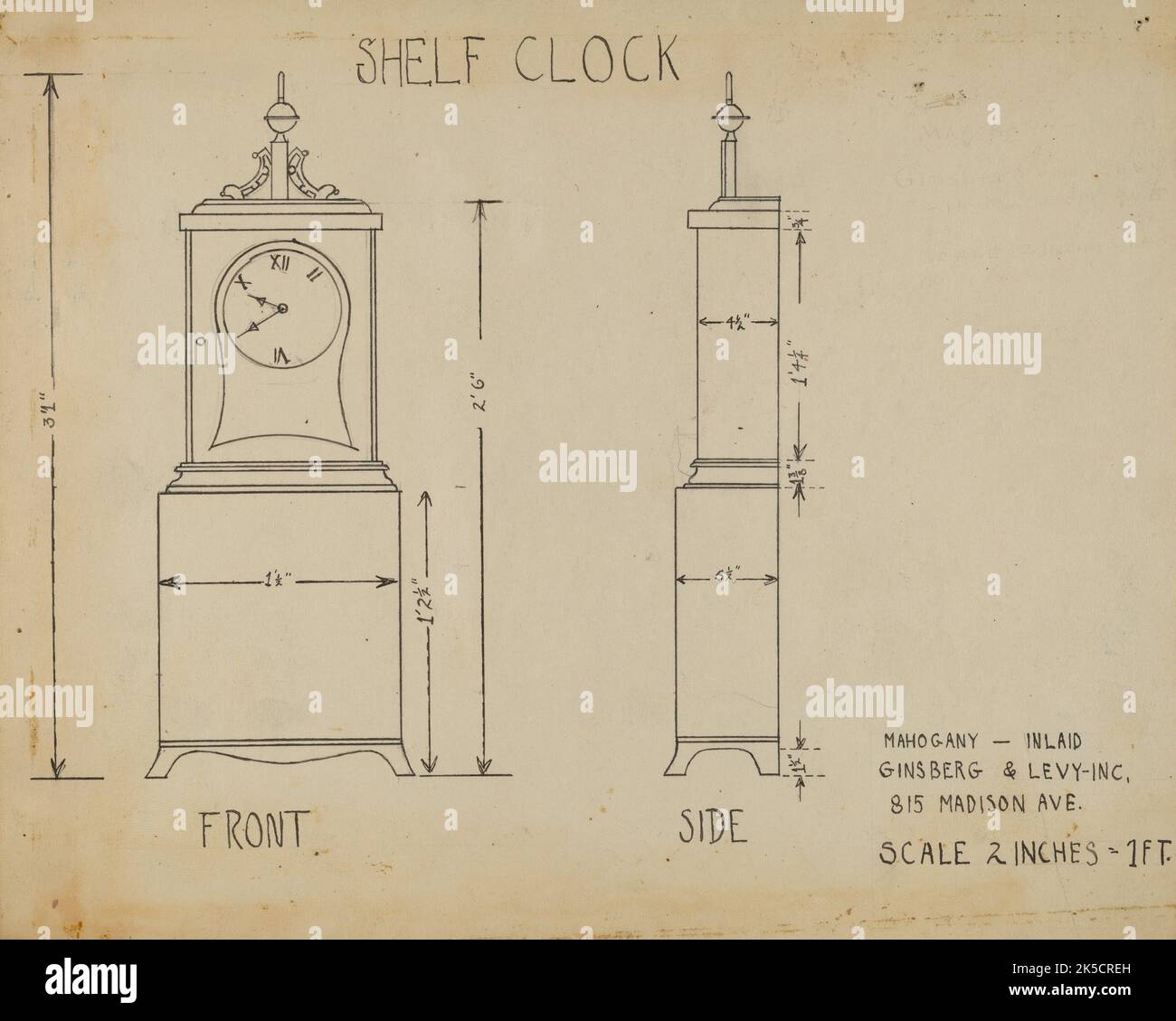 Shelf Clock, c. 1938 Stock Photo - Alamy