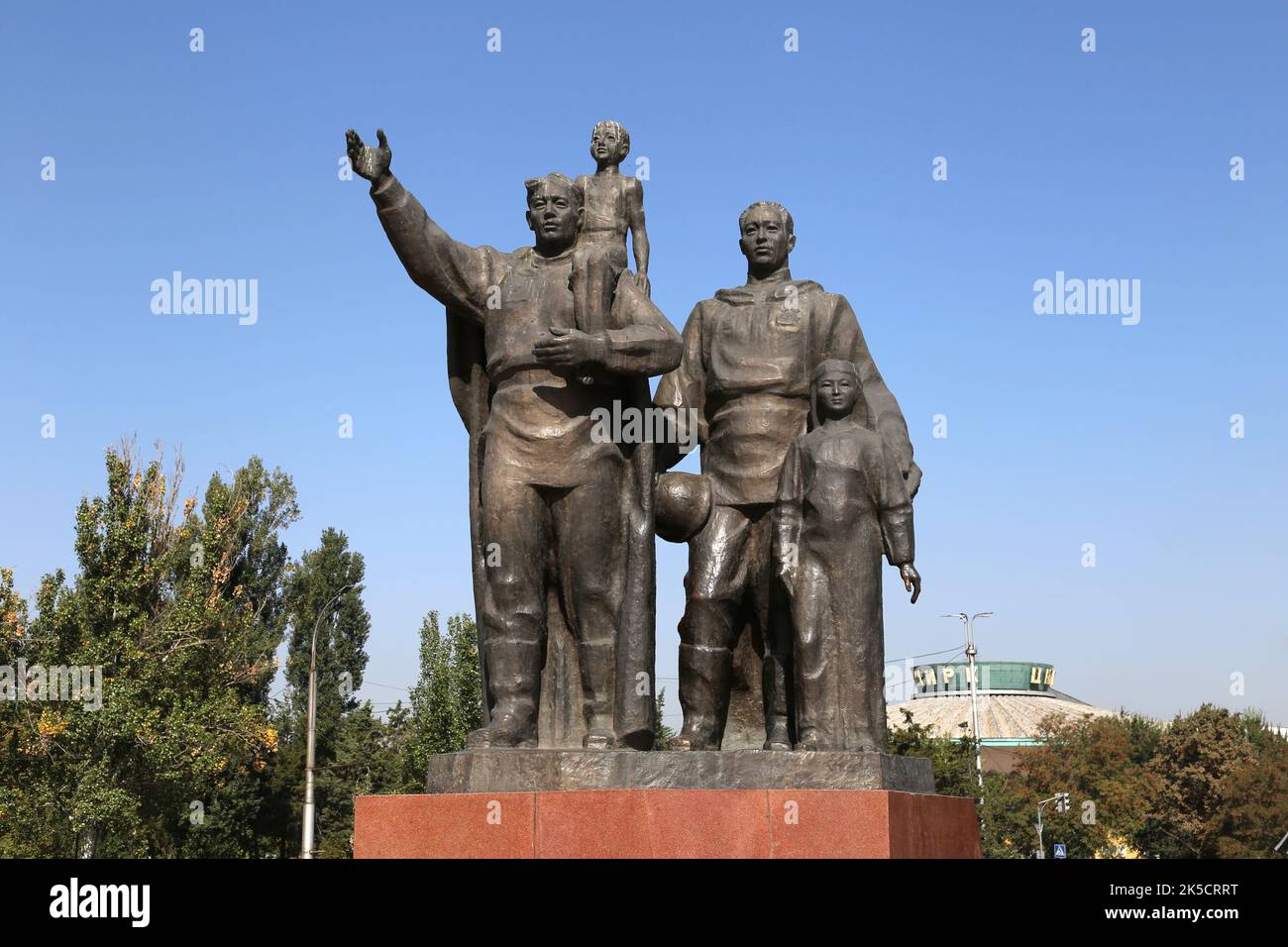 WW2 Victory Statues in Pobeda (Victory) Square, Bishkek, Bishkek City ...