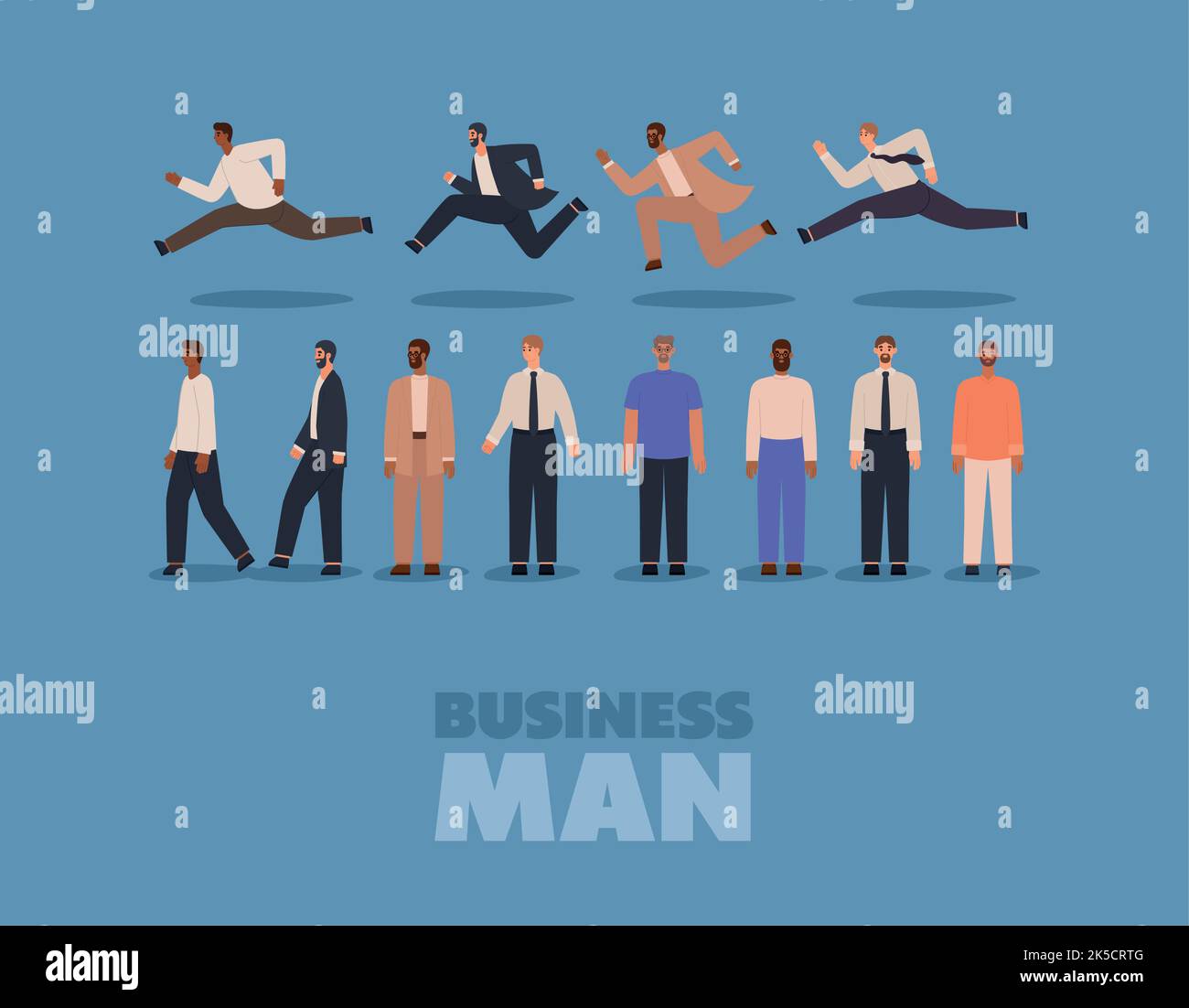 happy businessmen card Stock Vector Image & Art - Alamy