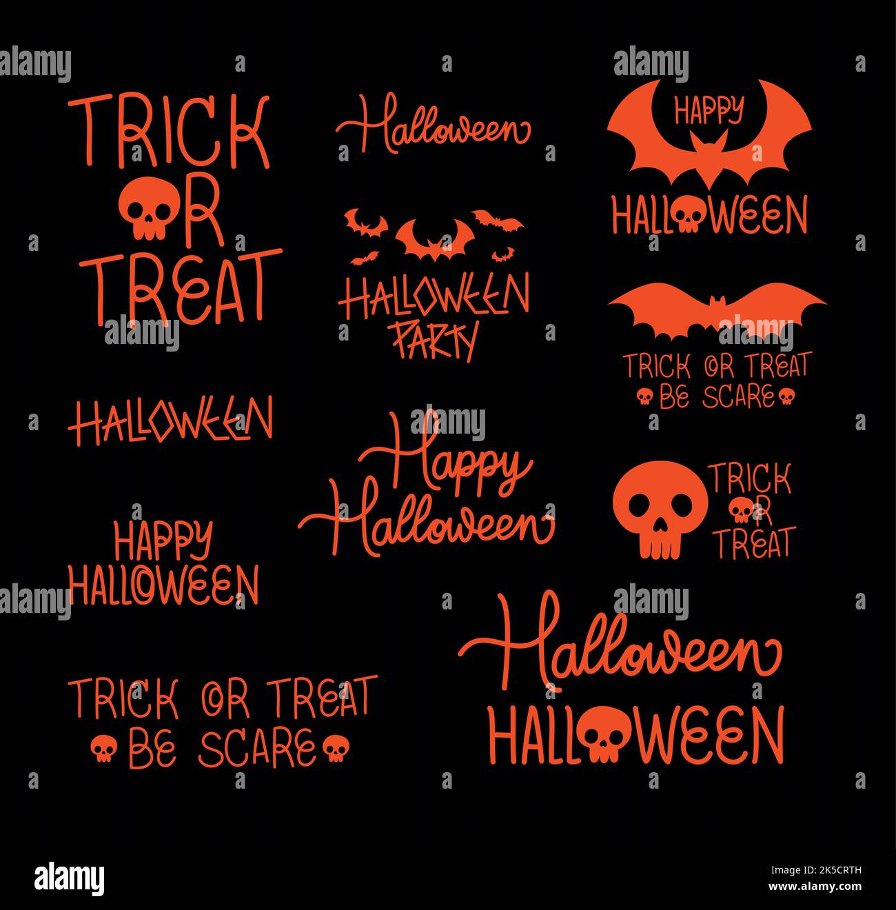halloween quotes set Stock Vector Image & Art - Alamy