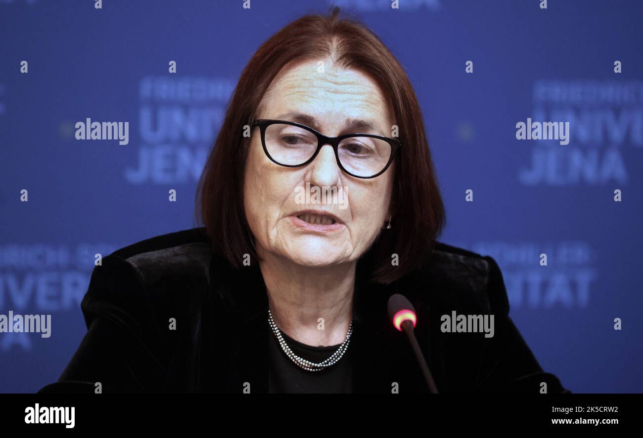 Jena, Germany. 07th Oct, 2022. Irina Scherbakova sits at a press ...