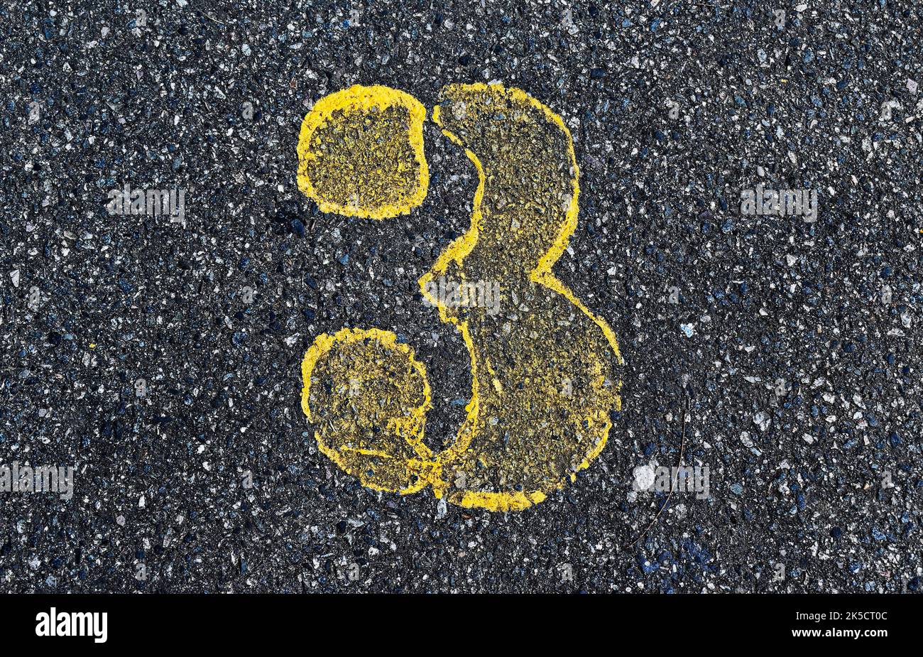 Graffiti on asphalt hi-res stock photography and images - Alamy