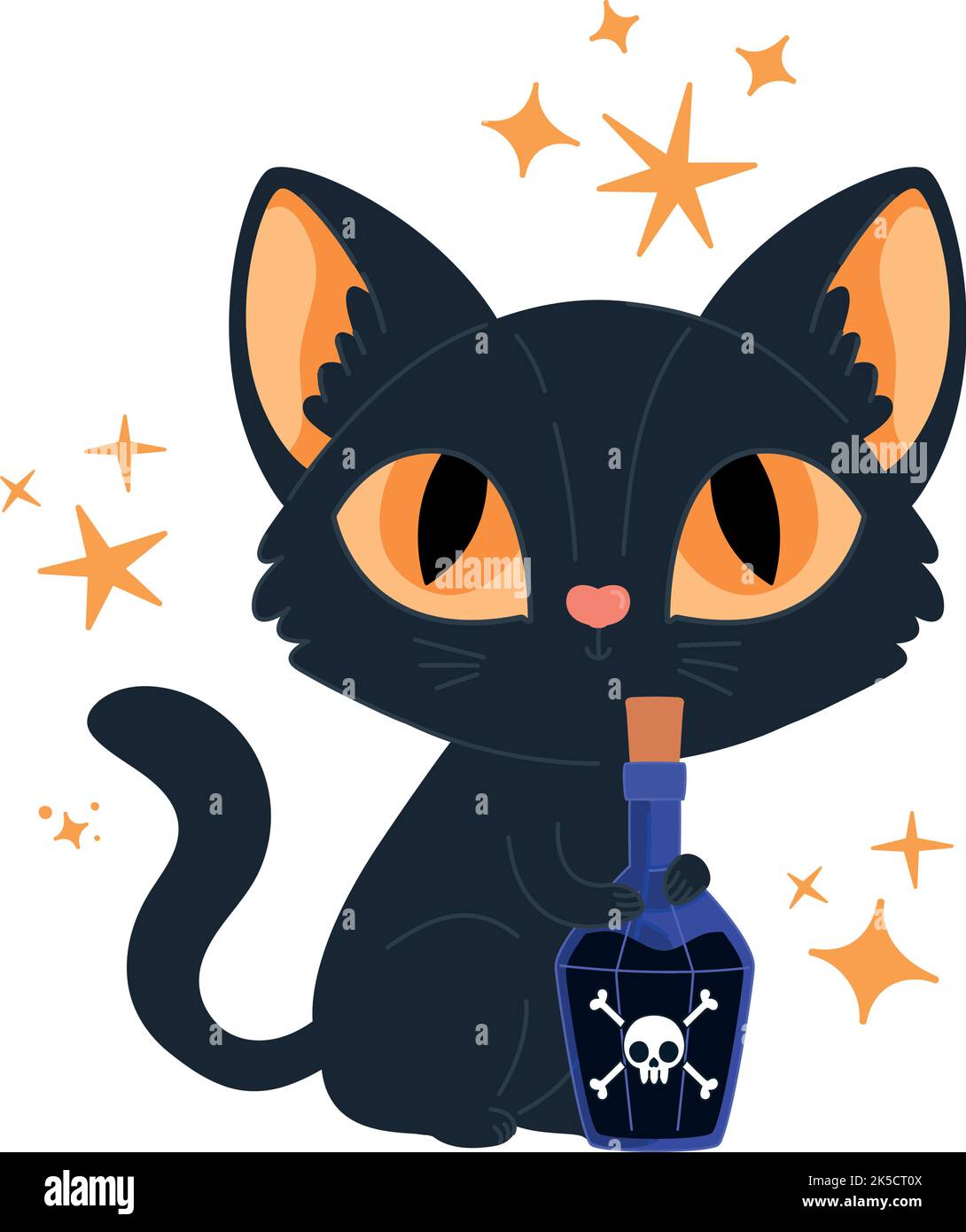 halloween cat holding poison Stock Vector Image & Art - Alamy