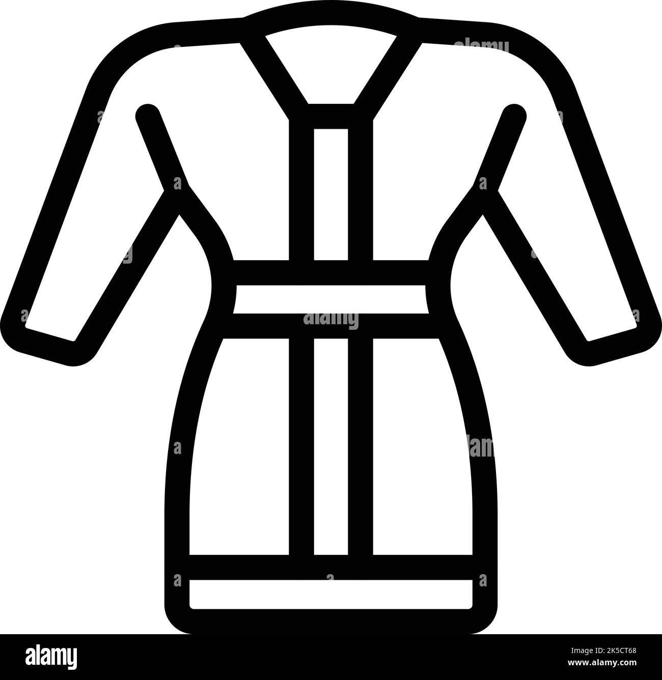 Textile robe icon outline vector. Cloth fabric. Folded clean Stock ...