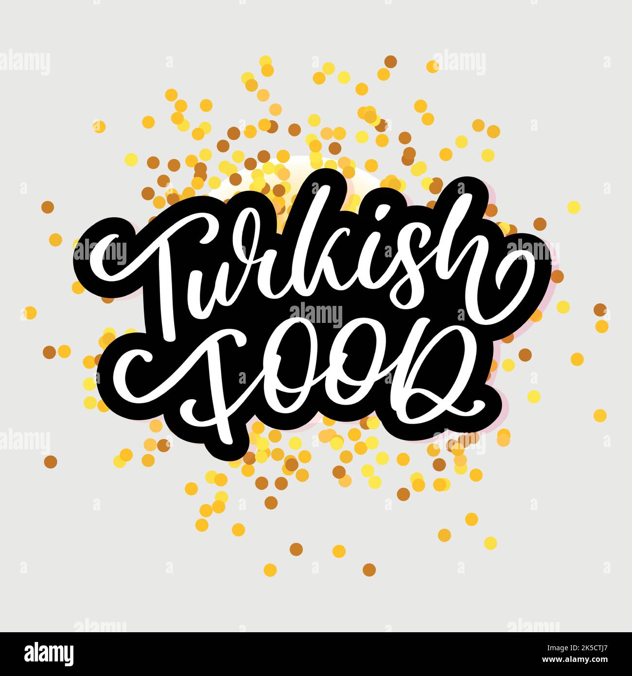 Turkish food letter. Design element. Traditional design. Vector ...