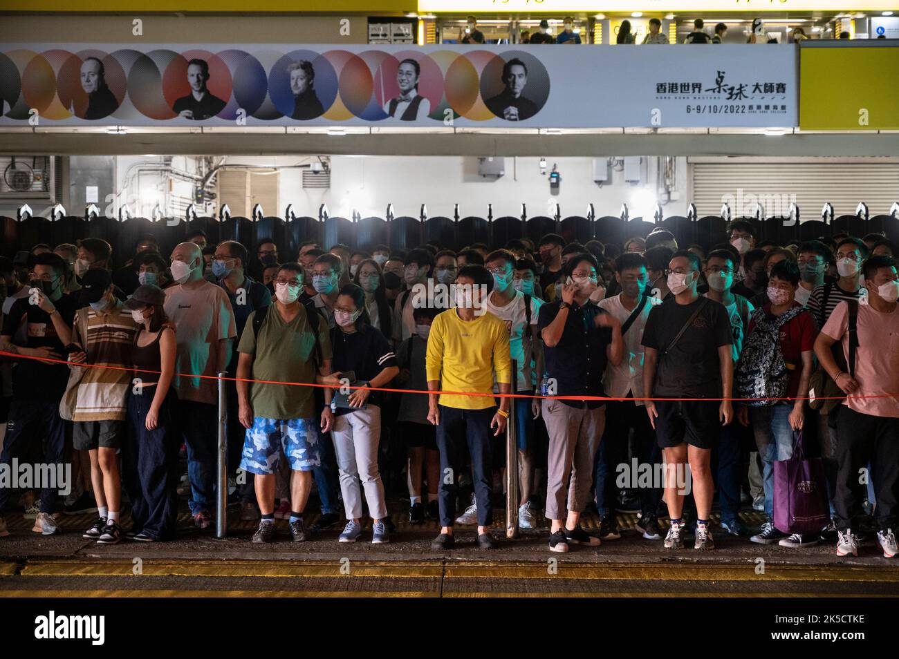Hong Kong, China. 07th Oct, 2022. Spectators are seen leaving the Hong ...