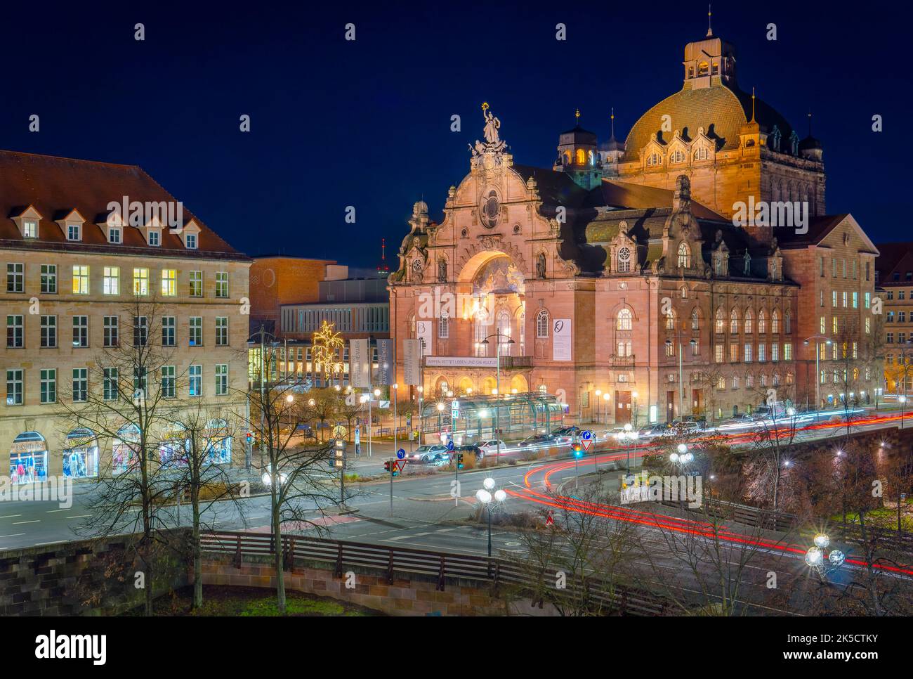 Opera in Nuremberg at night Stock Photo - Alamy