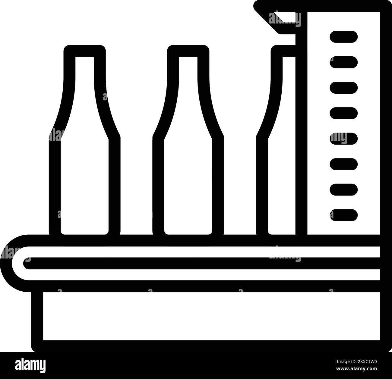 Bottle Line Production Icon Outline Vector Class Factory Window Pvc